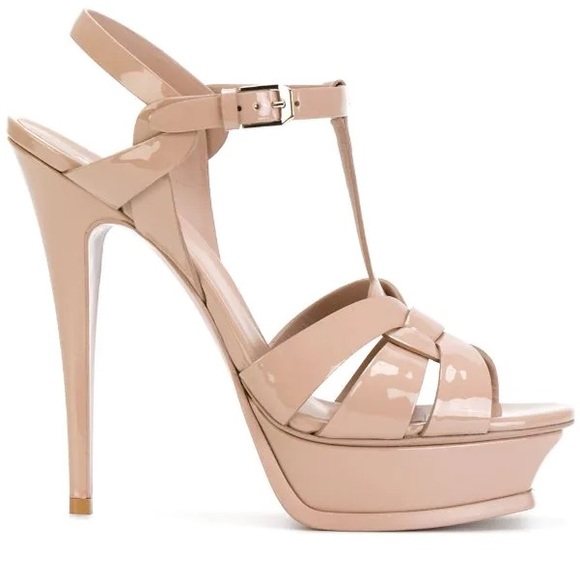 Yves Saint Laurent | Shoes | Ysl Tribute Platform Nude | Poshmark